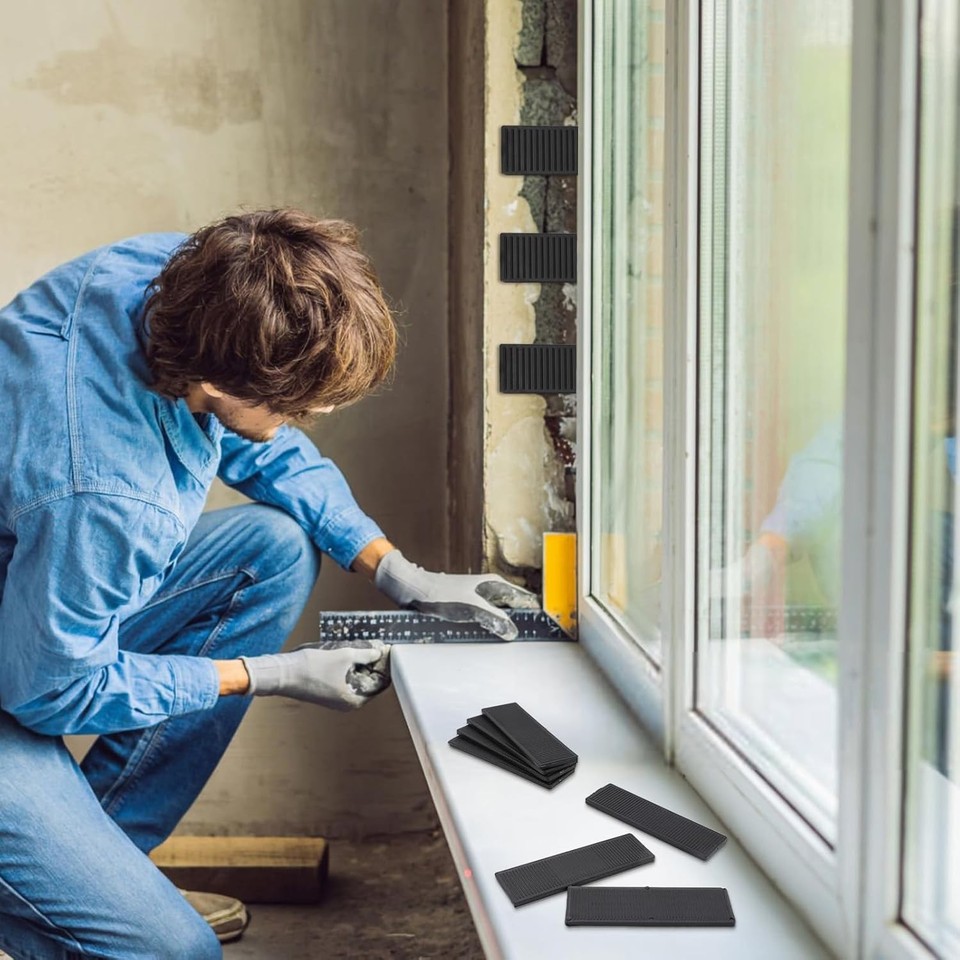 80 PCS Solid Plastic Shims for Leveling, Flat Drywall black | eBay