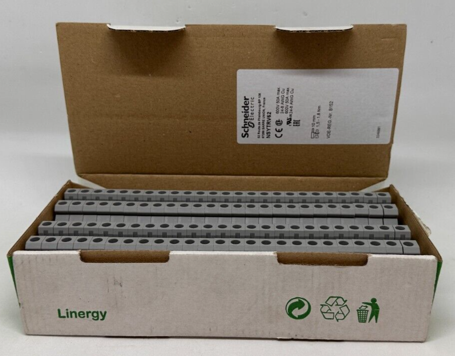 NSYTRV62 Schneider Electric Terminal Blocks Screw Terminals LOT OF 50 ...