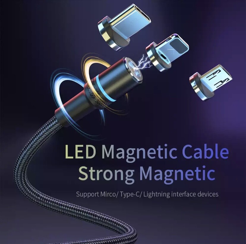 Essager Magnetic Phone Cable Micro USB Type C Charger for Android Phone ...