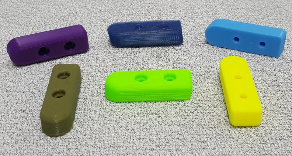 Five (5) 3D Printed Low Profile 1911 Magazine Bumpers (w/ screws), asst ...