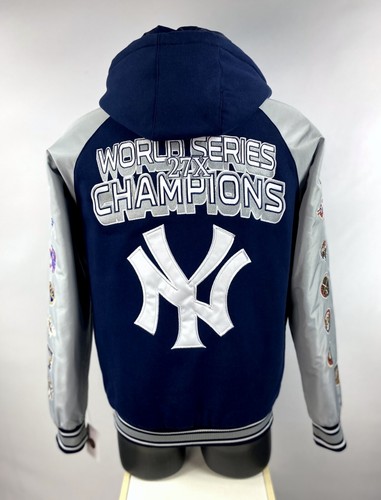 NEW YORK YANKEES 27 TIME WORLD SERIES CHAMPIONSHIP Hooded Jacket 3X 4X ...