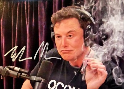 ELON MUSK SIGNED PHOTO AUTOGRAPH TESLA SPACE TWITTER AI JOE ROGAN 8 ...