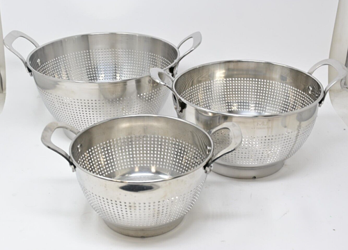 MIU 3 Piece 18/8 Stainless Steel Mesh Colander Set | eBay