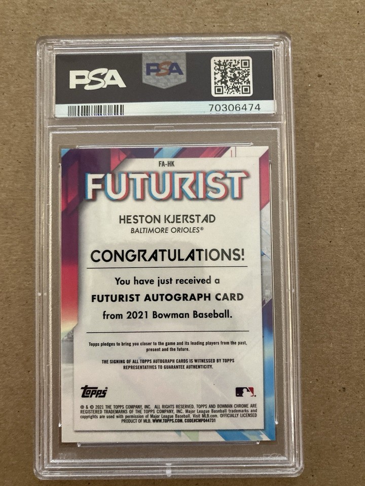 2021 Bowman Chrome Futuristic Auto Heston Kjerstad /99 PSA Gem MT 10 | eBay