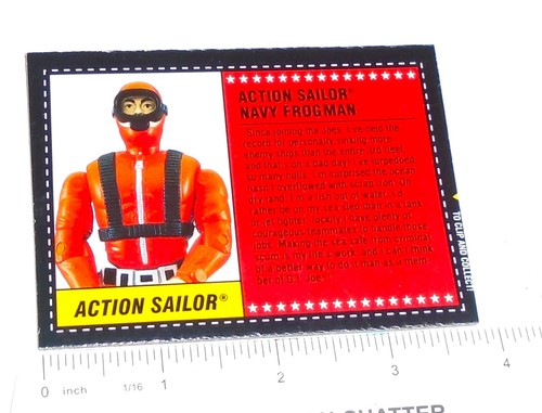 GI JOE File ID Card Filecard 1994 Original Team Set Action Sailor | eBay