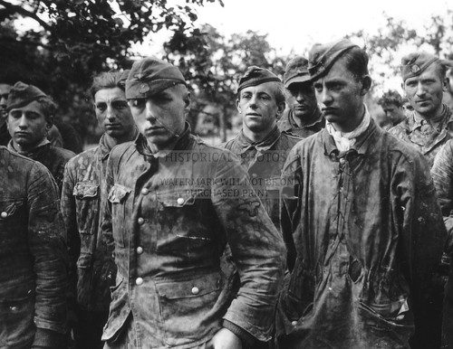 GERMAN SOLDIERS PRISONERS OF WAR POW NORMANDY 1944 WW2 8.5X11 CANVAS ...