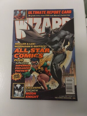 Wizard #168 October 2005, Jim Lee Cover, All Star Batman, The Comics ...