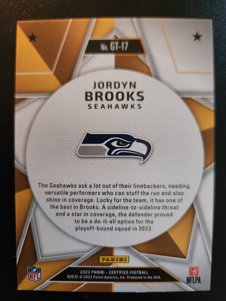 2023 Certified Gold Team Mirror Bronze /249 Jordyn Brooks #GT-17 ...