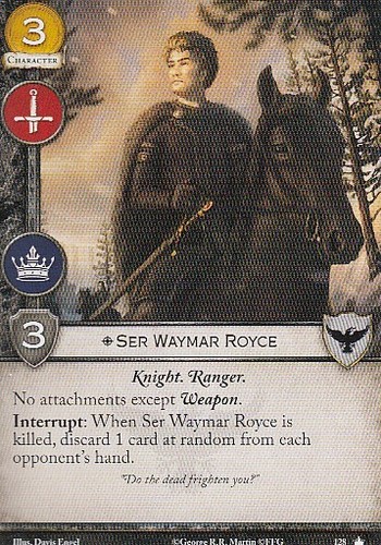 3 x Ser Waymar Royce AGoT LCG 2.0 Game of Thrones Core set 128 | eBay