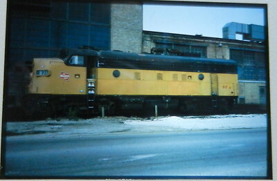 3 RR TRAIN Slide MILW Milwaukee Road EMD F-7A #87A Chicago IL 1971 ...