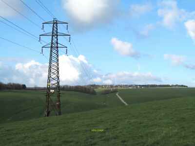 Photo 6x4 Pylons across Black Dale Levisham Line of rather old, rusty ...