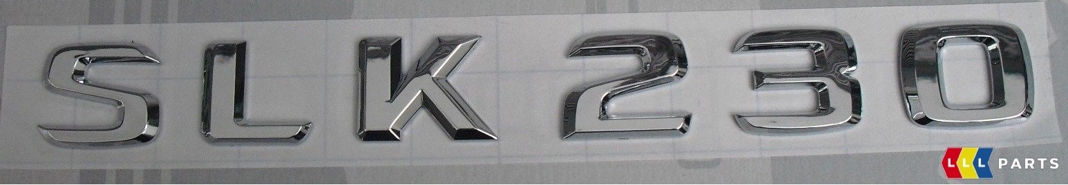 NEW GENUINE MERCEDES BENZ SLK REAR TRUNK SLK 230 LETTERING CHROME BADGE ...
