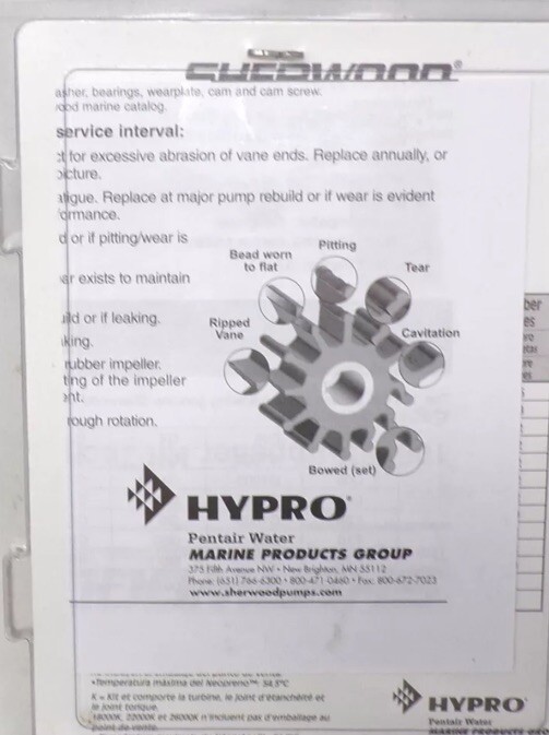 Genuine Sherwood 12 Blade Sherwood Impeller Kit 17000K-SHW | eBay