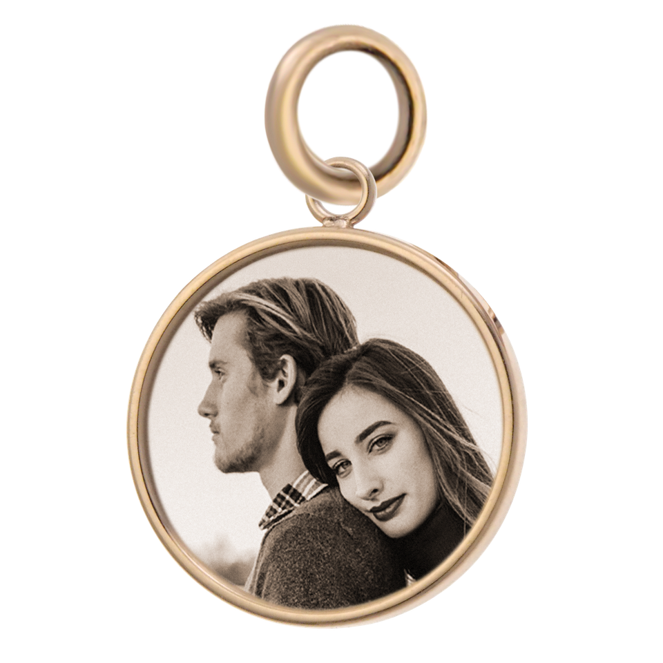 Personalized Photo and Message Engraving Custom Pendant Dangle Charm f ...