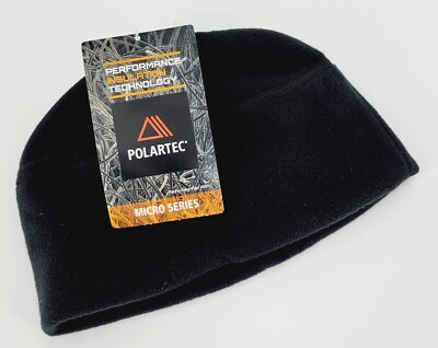 Polartec Micro Series Fleece Beanie Cap BLACK Made in USA | eBay