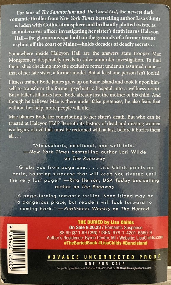 A Bane Island Novel Series: The Buried by Lisa Childs (2023, Paperback ...