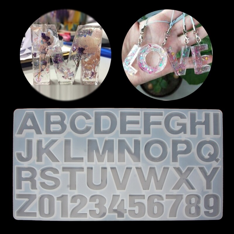 English Numbers Handmade Keychain Silicone Epoxy Resin Molds | eBay