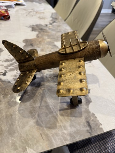 Unique model airplane - Handmade - Wheels and propeller work - Wood and ...