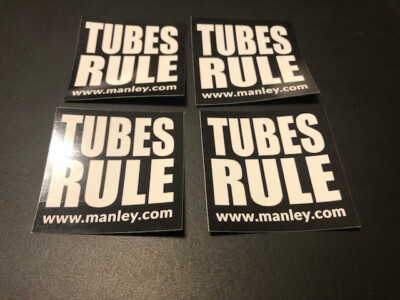 Manley Tubes 4PC Sticker SET "TUBES RULE" 2x2 | eBay