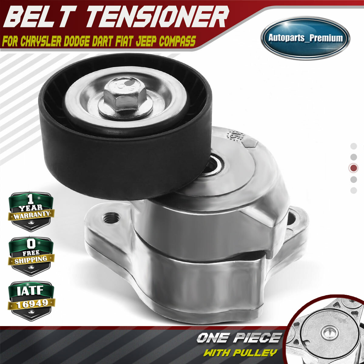 Belt Tensioner Assembly for Chrysler Dodge Dart Fiat Jeep Compass 2.4L ...