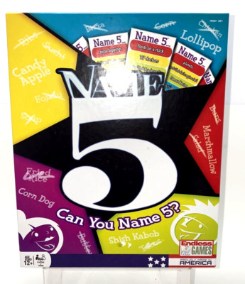 Name 5 Board Game, Can You Name 5? Endless Games, 12+ Excellent ...