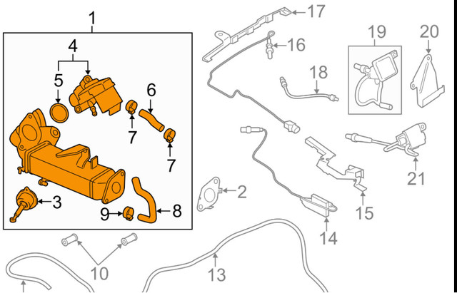 BMW 1 F21 EGR Cooler W/ Valve 116d Diesel 85kw 11717810751 Genuine for ...
