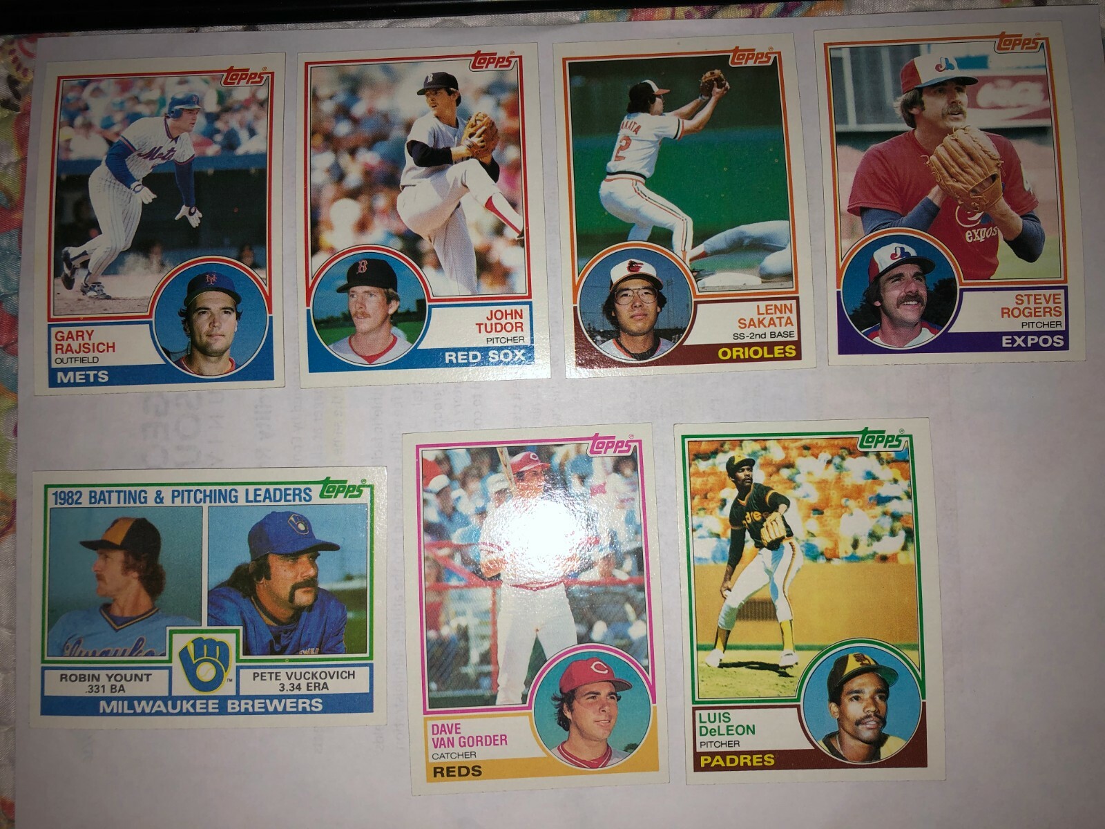 VINTAGE 1983 TOPPS BASEBALL CARDS YOU CHOOSE 293-400 MLB CARD FREE ...