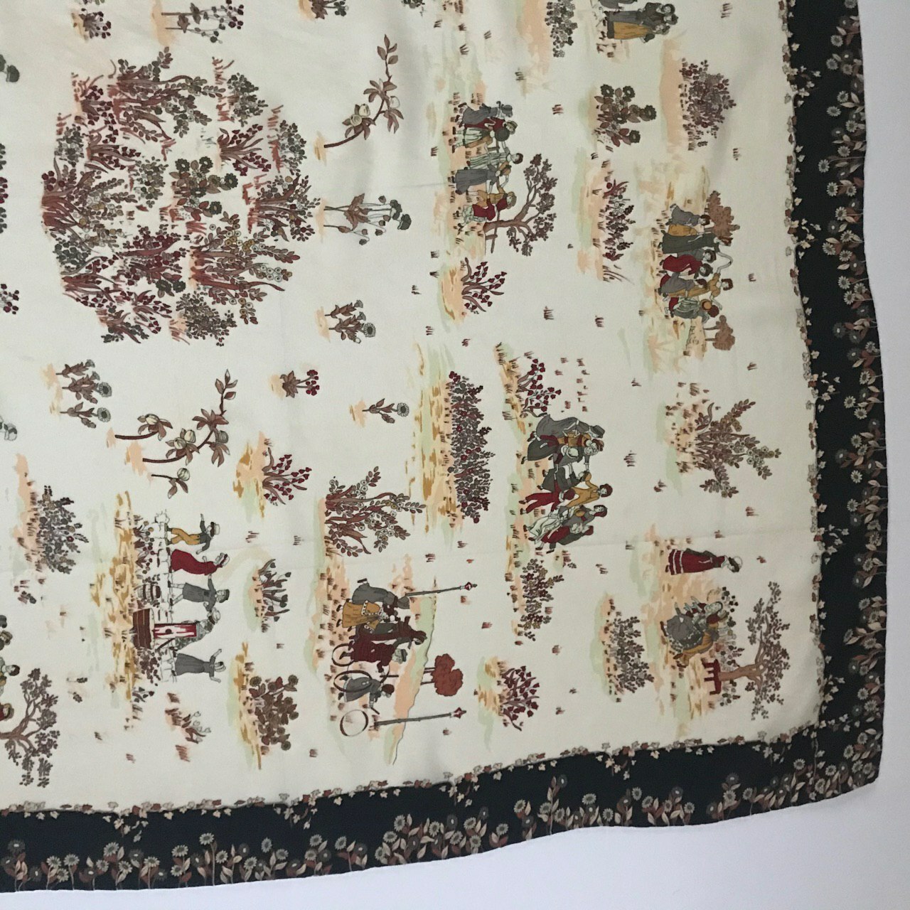 FRANCO DORIA Vintage Silk Scarf Floral Design Hand Rolled Paris | eBay