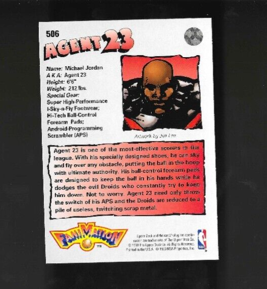 1993 Michael Jordan Agent 23 Upper Deck Fanimation #506 ROY MVP HOF ...