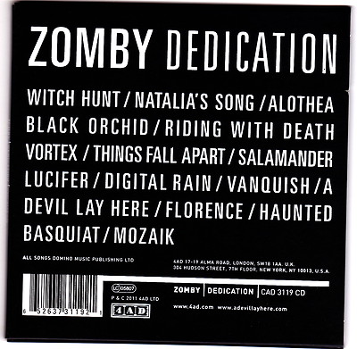 Zomby - Dedication - CD (Domino CAD3119CD) | eBay Australia