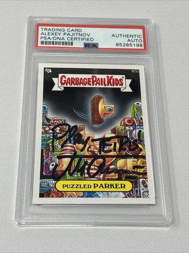 Alexey Pajitnov SIGNED CARD Autograph Tetris Creator GPK Puzzled Parker ...