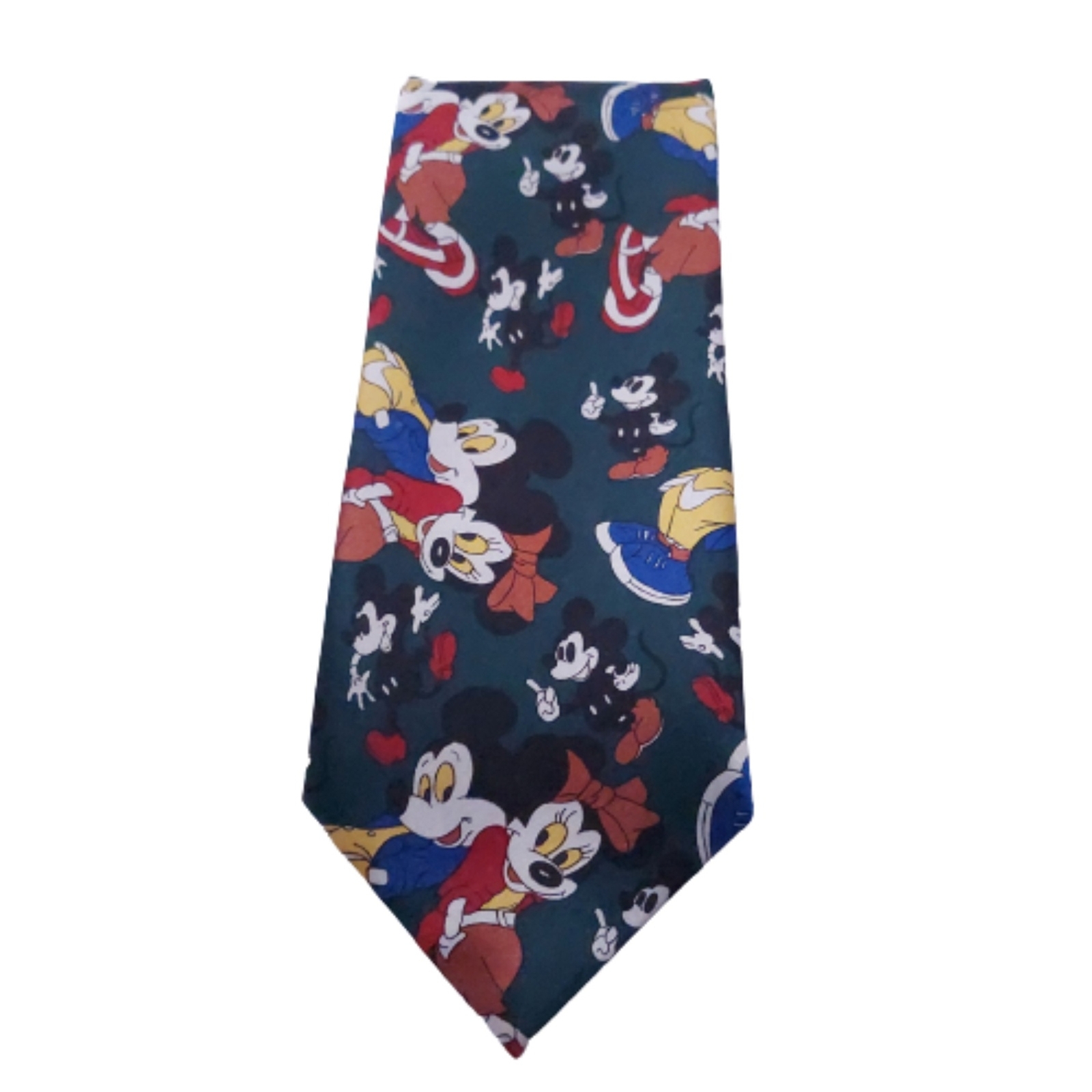Albeari Mickey and Minnie Mouse Green Vintage Tie - Gem