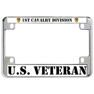 1ST CAVALRY DIVISION U.S. VETERAN Military Metal Motorcycle License ...