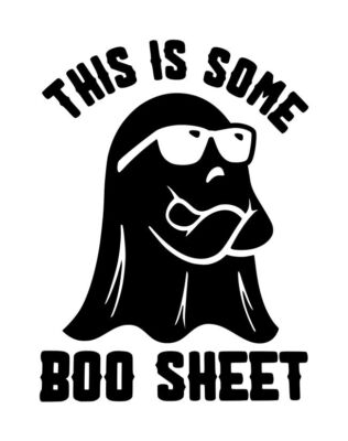 Boo Sheet Decal #1 3.5"x4.5" Choose Color | eBay
