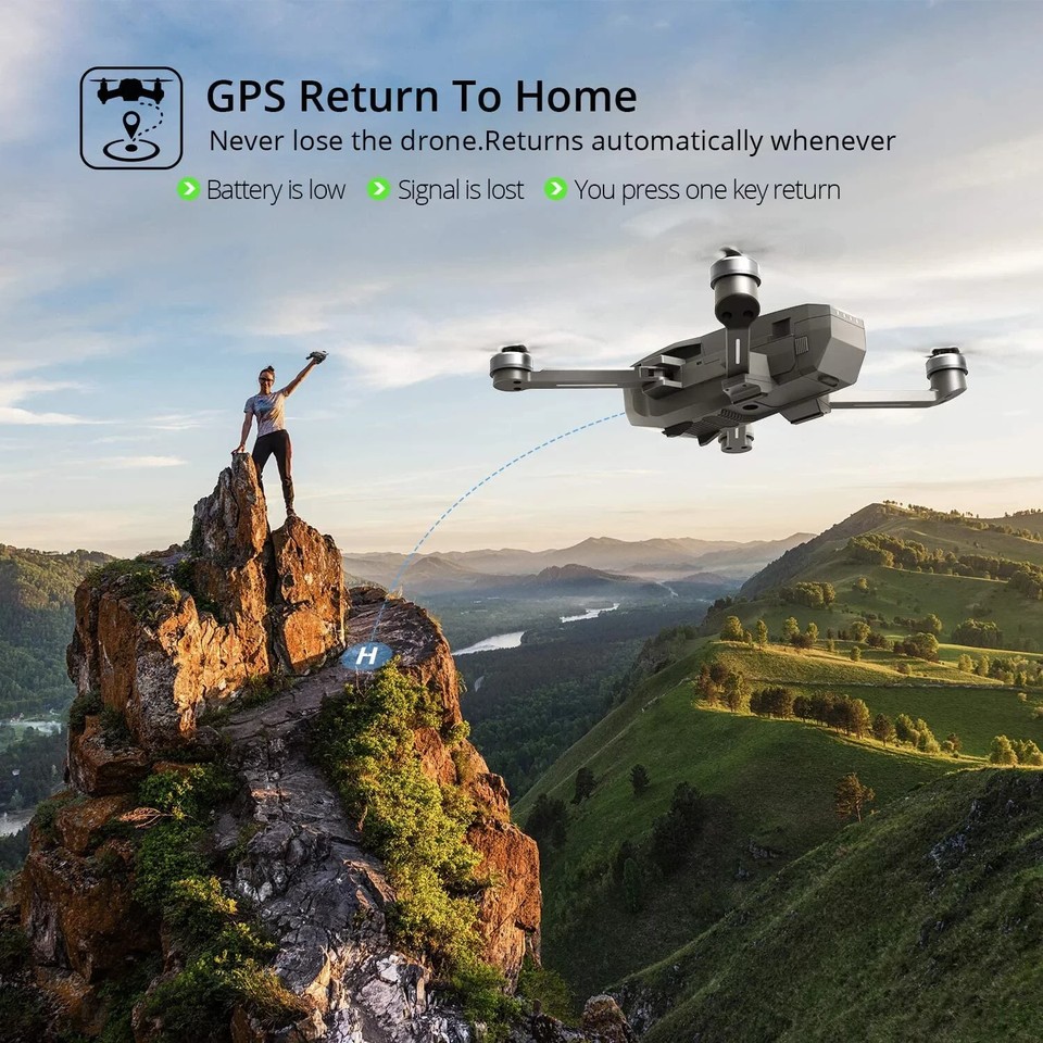 Holy Stone HS700E GPS Drone 4K UHD EIS Camera Brushless Motor Carry Bag ...