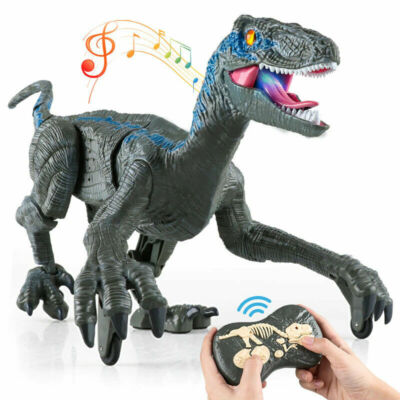 RC Dinosaur Intelligent Interactive Smart Toy Realistic Walking Roaring ...