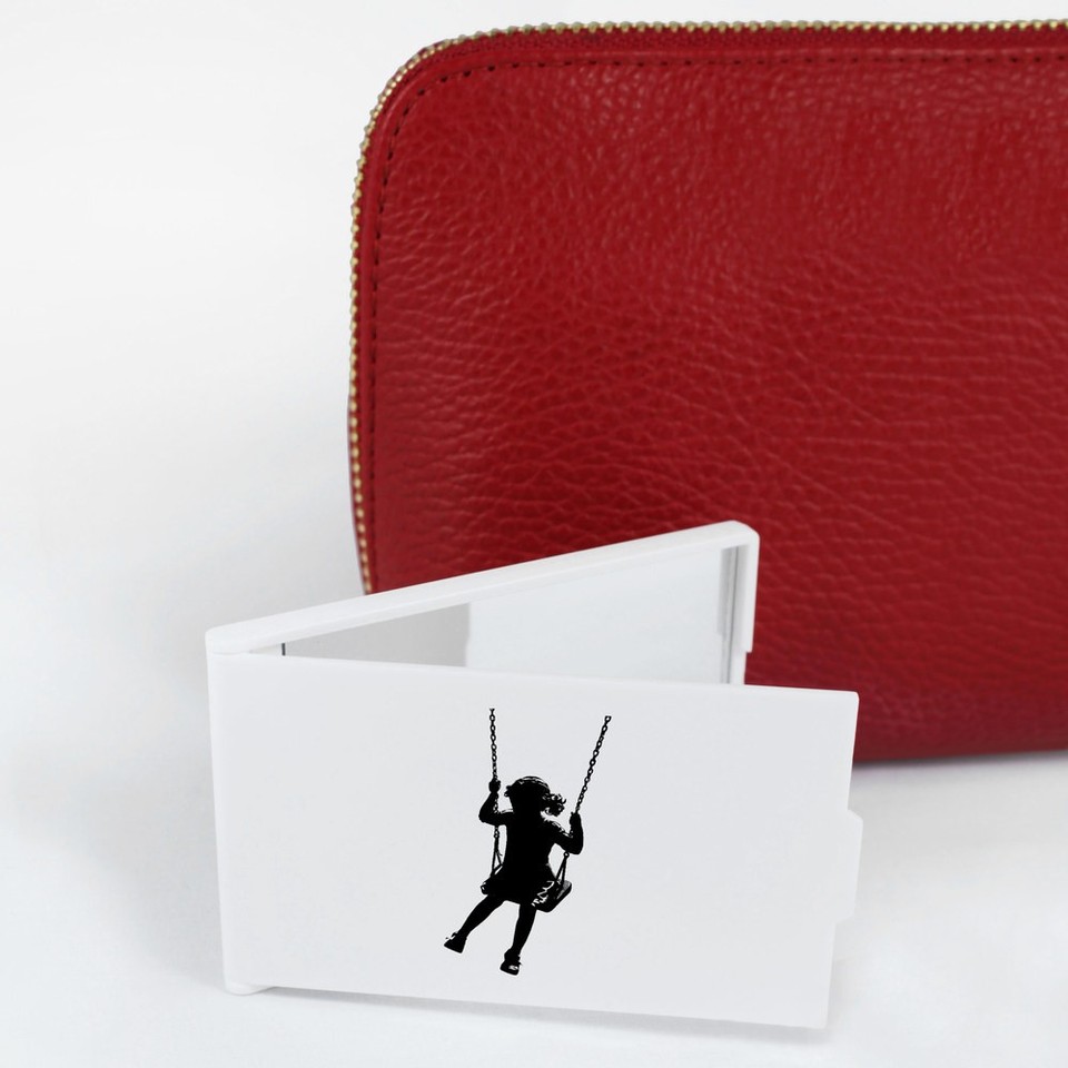 'Girl on Swing Silhouette' Compact / Travel / Pocket Makeup Mirror ...