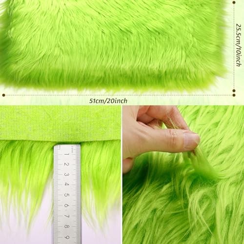 Faux Fur Fabric Christmas Fluffy Fuzzy Craft Fake Fur Cuts 10 x 20 Inch ...