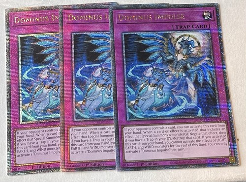 YUGIOH 3x Dominus Impulse ROTA-EN079 Quarter Century Secret 1st Edition ...