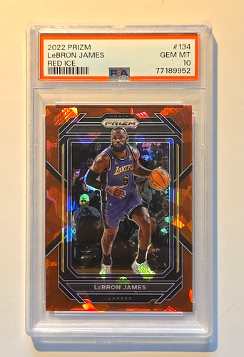 LEBRON JAMES 2022-23 Panini Prizm - Red Ice Prizm #134 PSA 10 | eBay.de