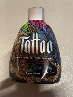 Supre Tan Tattoo Dramatically Dark XXX Black Ultra Bronzer 13.5 oz RARE ...