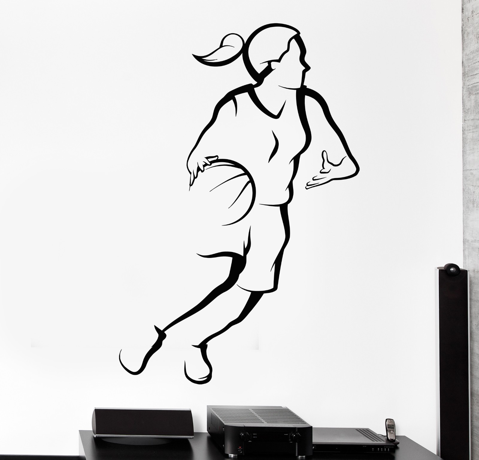 Wall Sticker Sport Basketball Girl Female Woman Vinyl Decal (z3042) | eBay