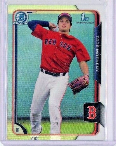 2015 Bowman Chrome Draft #89 Tate Matheny Rookie RC - Boston Red Sox ...