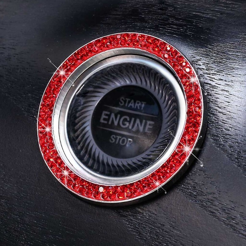 Cover Crystal Diamante Car Start Engine Ignition Button Decor Sticker ...