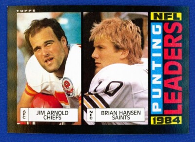 1985 Topps Football Set Break # 197 Punting Leaders Jim Arnold-Brian ...