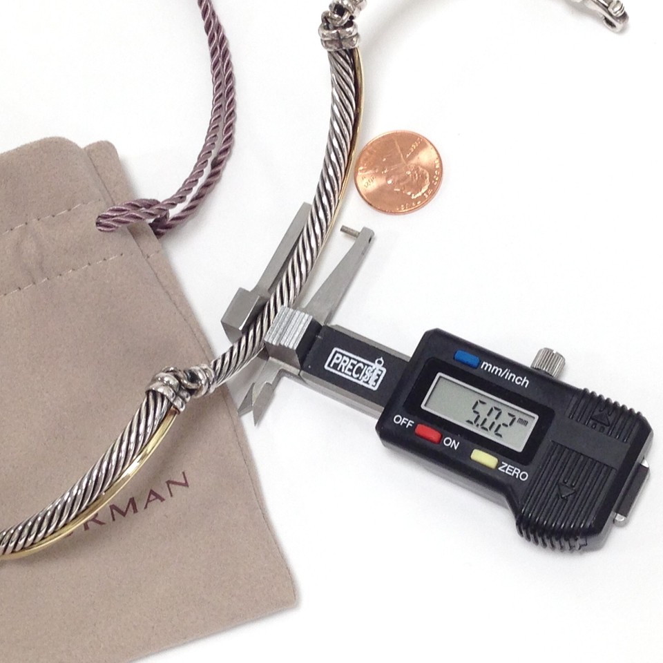 David Yurman Segmented Sterling Cable & 18K Gold Crossover 9” XL ...