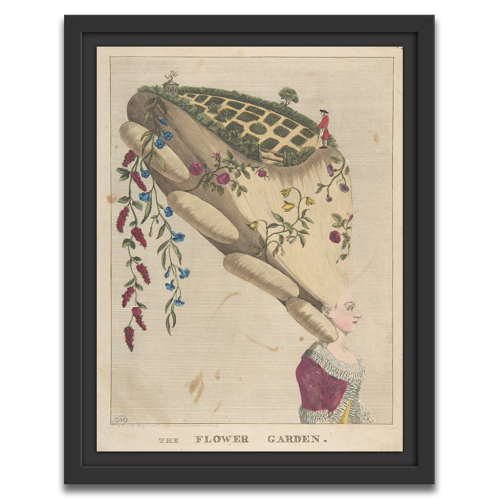 Kunstdruck Matthew Darly - Der Blumengarten | eBay.de