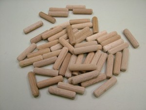 Hardwood dowels multi-grooved fluted wooden beech 10mm diameter 40mm ...