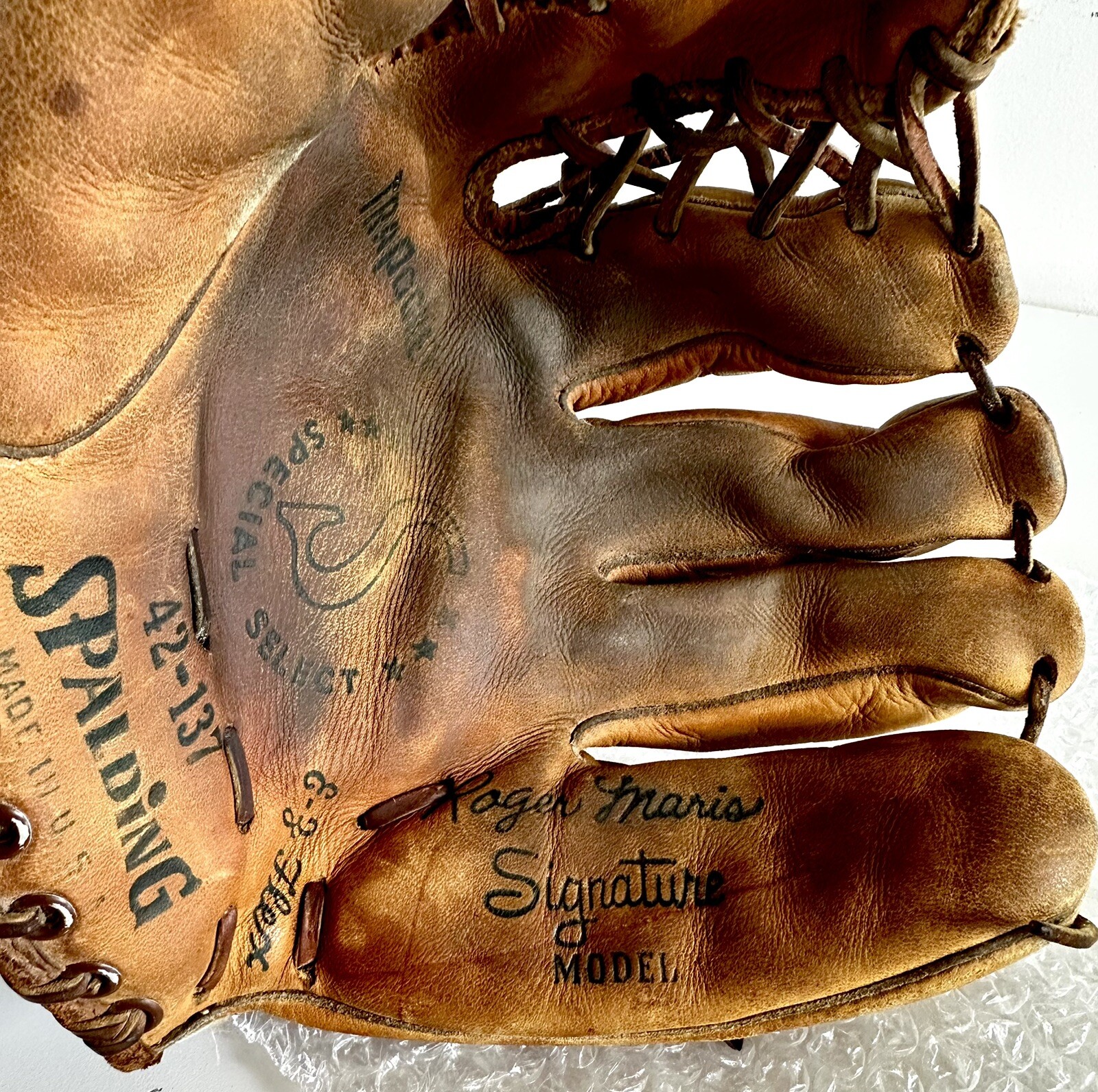 Vintage Spalding ROGER MARIS Signature Model 42-137 USA Baseball Glove ...