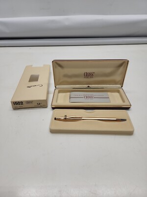 Cross 1502 Ball 14K Gold Filled Pen Electroplated Emblem USA | eBay